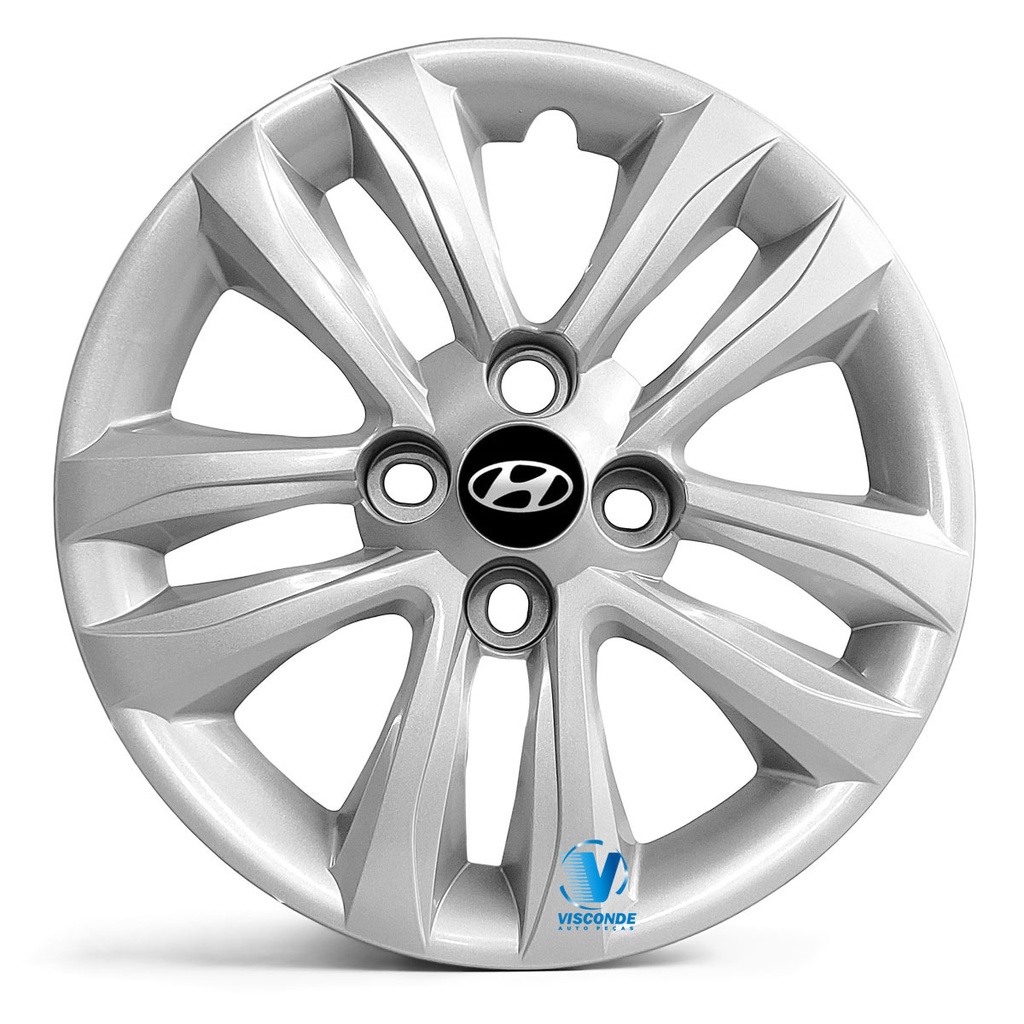 Calota Aro 15 Hyundai Hb20 Hatch Sedan 2016 2017 2018 2019 Prata Com ...