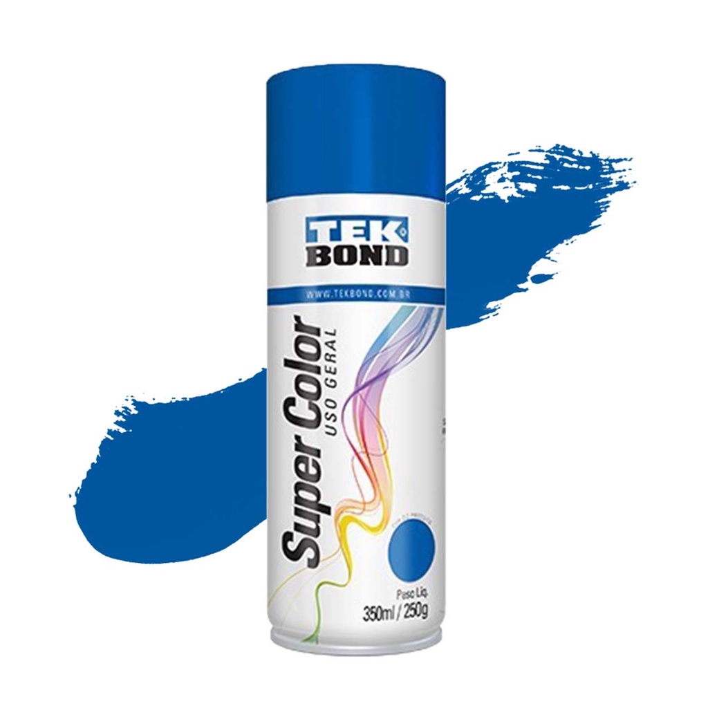 Kit 2 Tinta Spray - Azul Escuro - Tekbond 350ml - Escorrega o Preço
