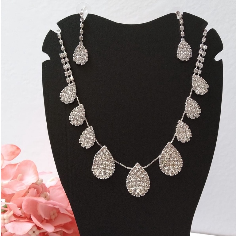 Kit Colar Strass + brincos para Noivas/ Madrinhas/ Debutantes/ Festas ...