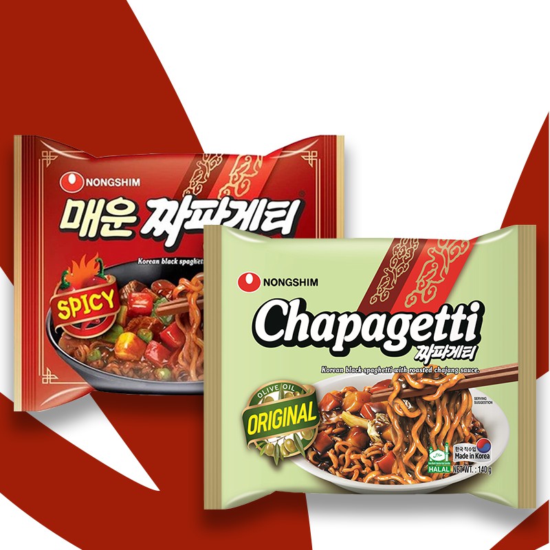 Kit Lamen Coreano Chapaghetti Nongshim Tradicional e Picante - 140 ...