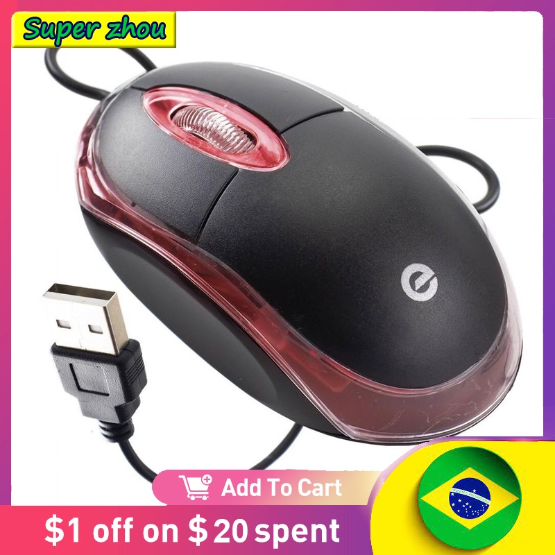 Mouse 800dpi USB Wired Gaming pv, Laptop, Notebook, DVR,NVR | Shopee Brasil