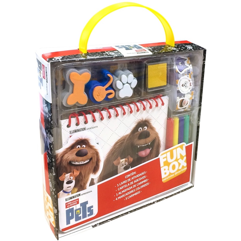 Fun Box - Pets - Com carimbo + Atividades + Adesivos + Marcadores ...