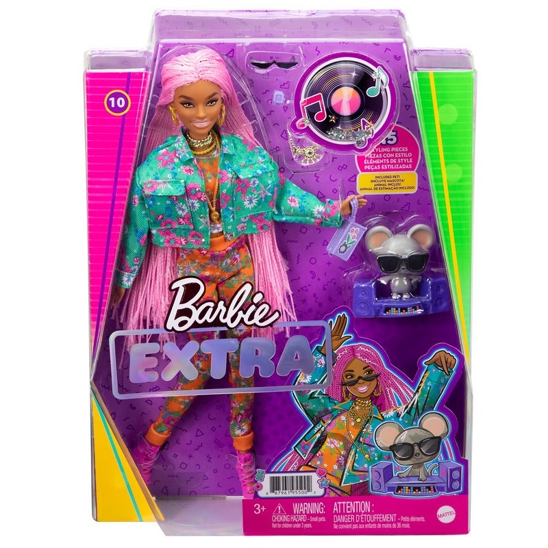 Barbie Extra c/ Coala Negra Cabelo Rosa 10 Articulada Mattel | Shopee ...