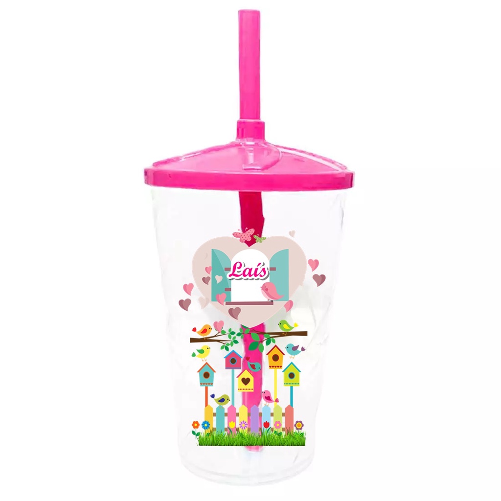 30 Copos Twister Shake Personalizado 400ml C/Tampa e Canudo ...