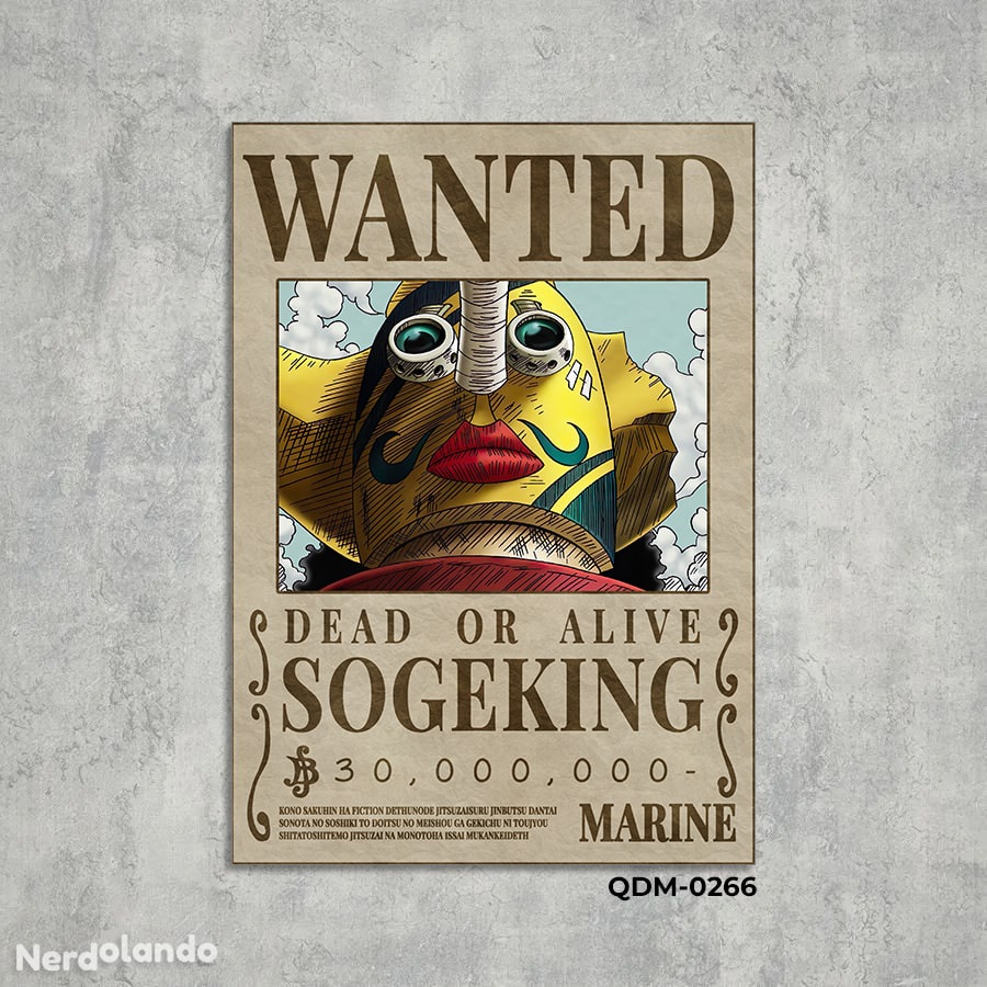 Sogeking (Usopp) - One Piece (Cartaz de Procurado - Wanted) 266 ...
