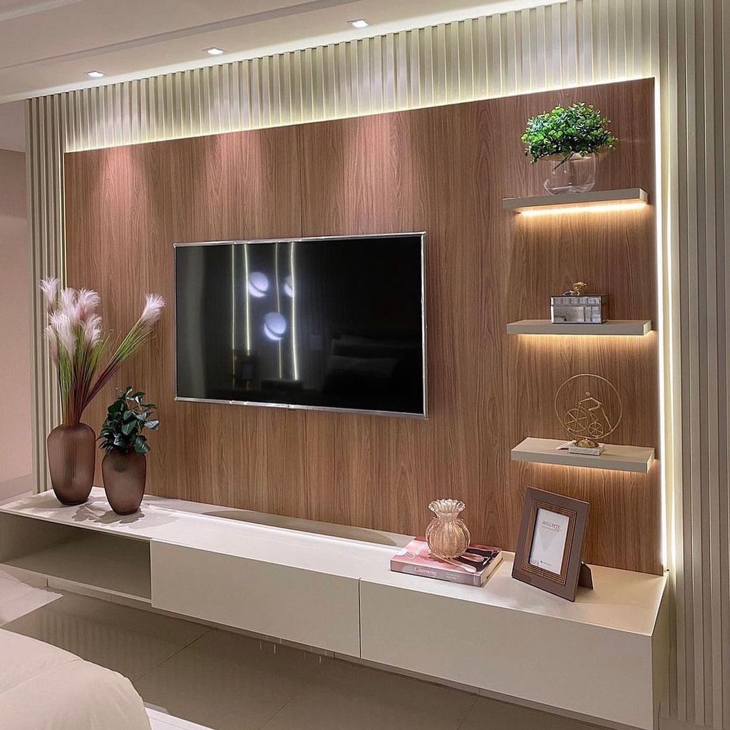 14 Placas Ripa Ripado Revestimento de Parede 3D Luxo Alto Relevo ...