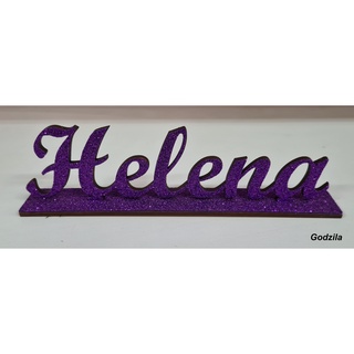 Nomes em EVA com glitter e MDF 18cm comprimento com base | Shopee Brasil