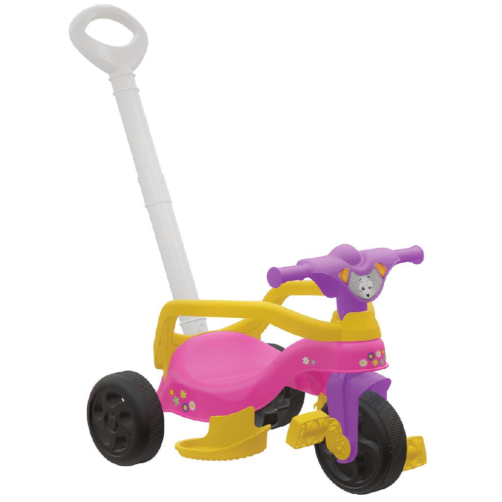 Triciclo Infantil Com Empurrador Motoca Velotrol Velocípede Menina ...