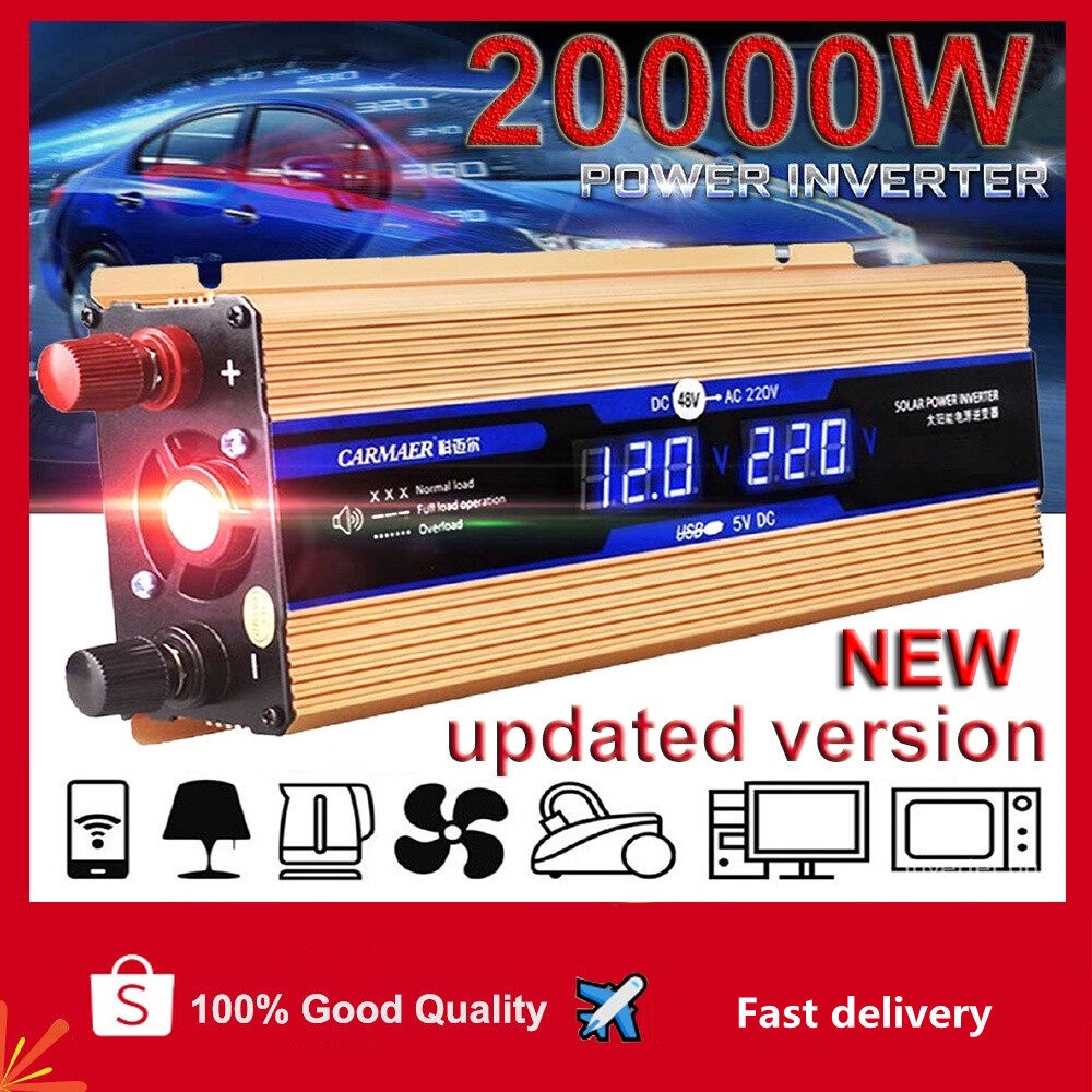 Alta Qualidade 6000W/20000W Inversor De Energia LED Inteligente display digital Solar Carro DC ...