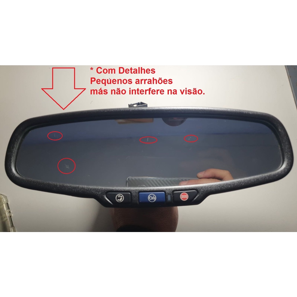 Retrovisor Interno GM Onix Prisma Spin Cruze Cobalt Agile Tracker | Shopee Brasil