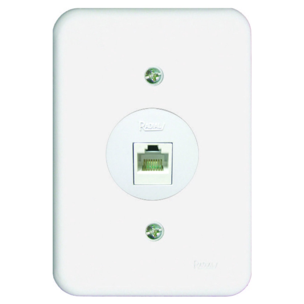 Conjunto 4x2 de Rede Internet Tomada RJ45 Cat5E Linha Pollar Radial ...