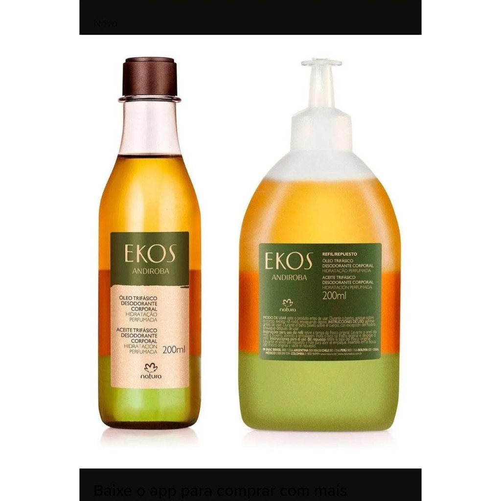 KIT EKOS OLEO CORPORAL NATURA ANDIROBA | Shopee Brasil