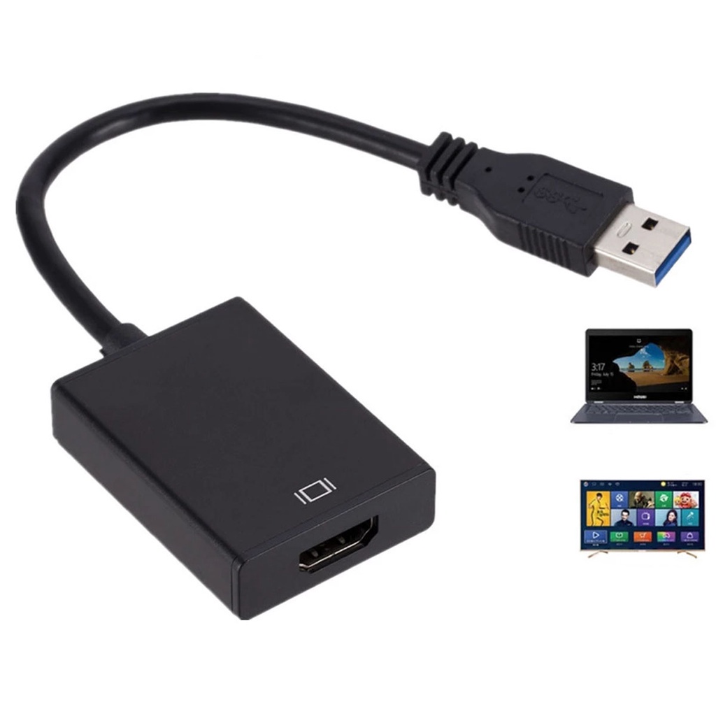 Cabo Adaptador Conversor Usb Para Hdmi Full Hd | Shopee Brasil