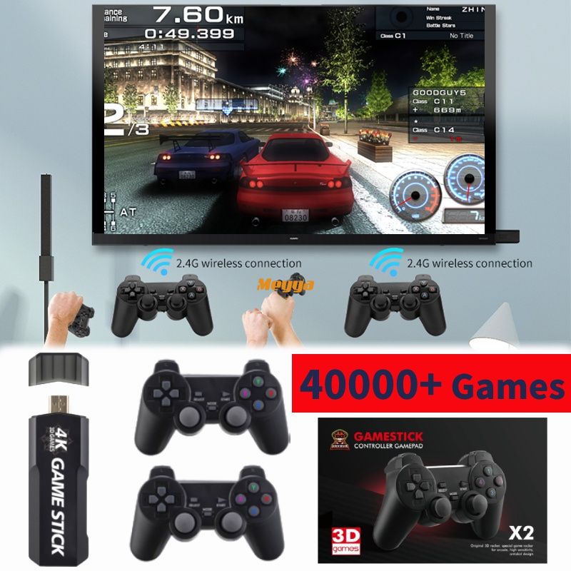 2022 Nova 4K HD Console De Videogame GD10 Game Stick 40000 Jogos 128GB