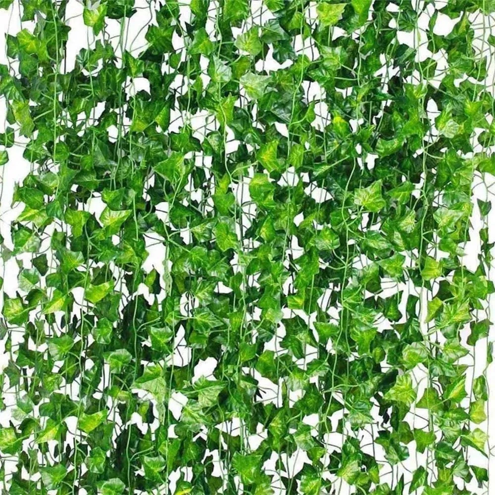 12 Metros Hera Verde Planta Artificial Trepadeira Ramas Folhagem ...