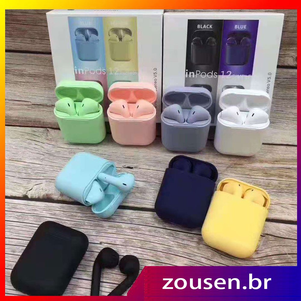 Fone De Ouvido Inpods 12 Tws Airpod I12 Sem Fio Bluetooth | Shopee Brasil