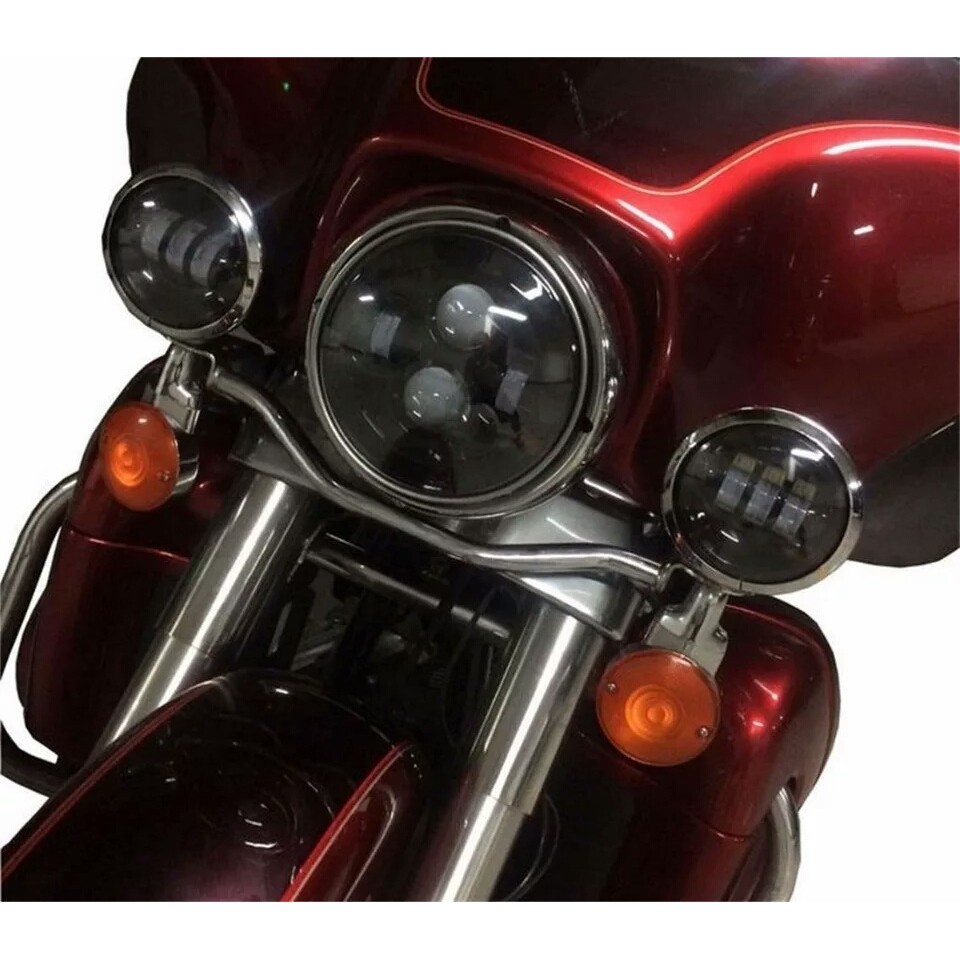 Farol Led Moto Motocicleta Custom Universal Bobber Auxiliar | Shopee Brasil