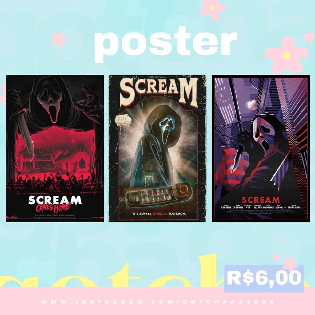 Poster scream | terror | Shopee Brasil