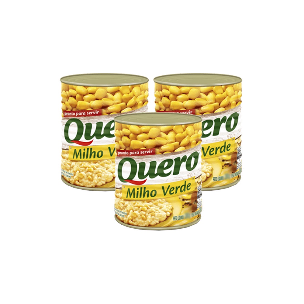 Kit 3un Milho Conserva Quero 170g Lata | Shopee Brasil