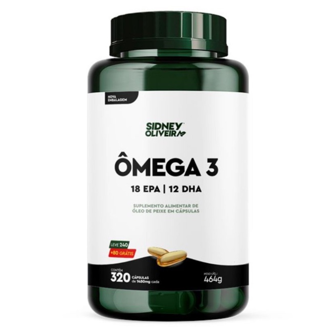 Ômega 3 Legítimo leve 480 Capsulas com 1450mg Qualidade Selo Meg-3 ...