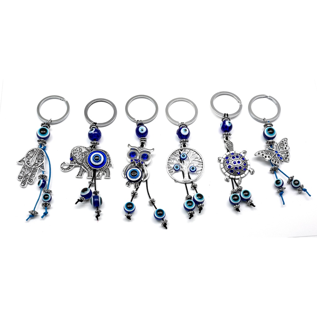 Chaveiro Olho Grego Proteção mau-olhado Inveja Olho Gordo Prosperidade ...