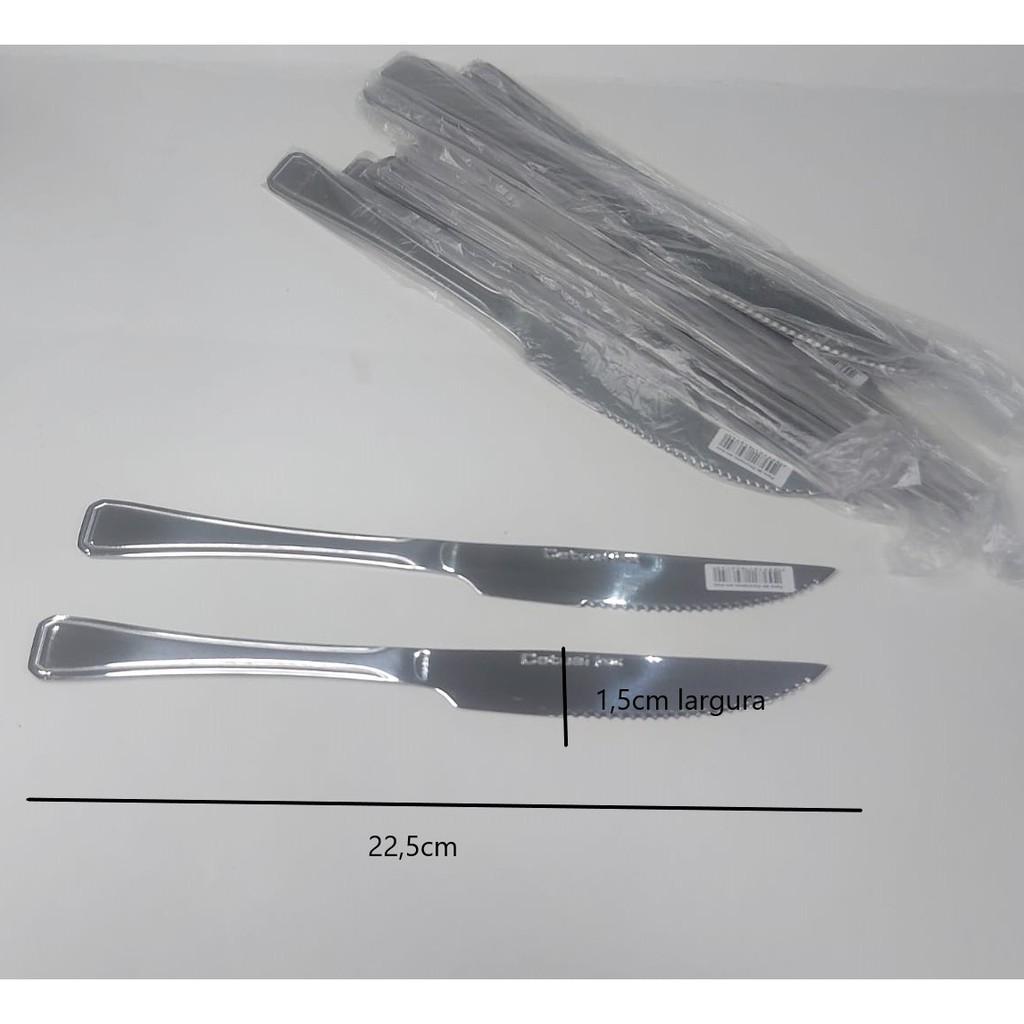 Kit 6 Facas de inox cabo longo | Shopee Brasil