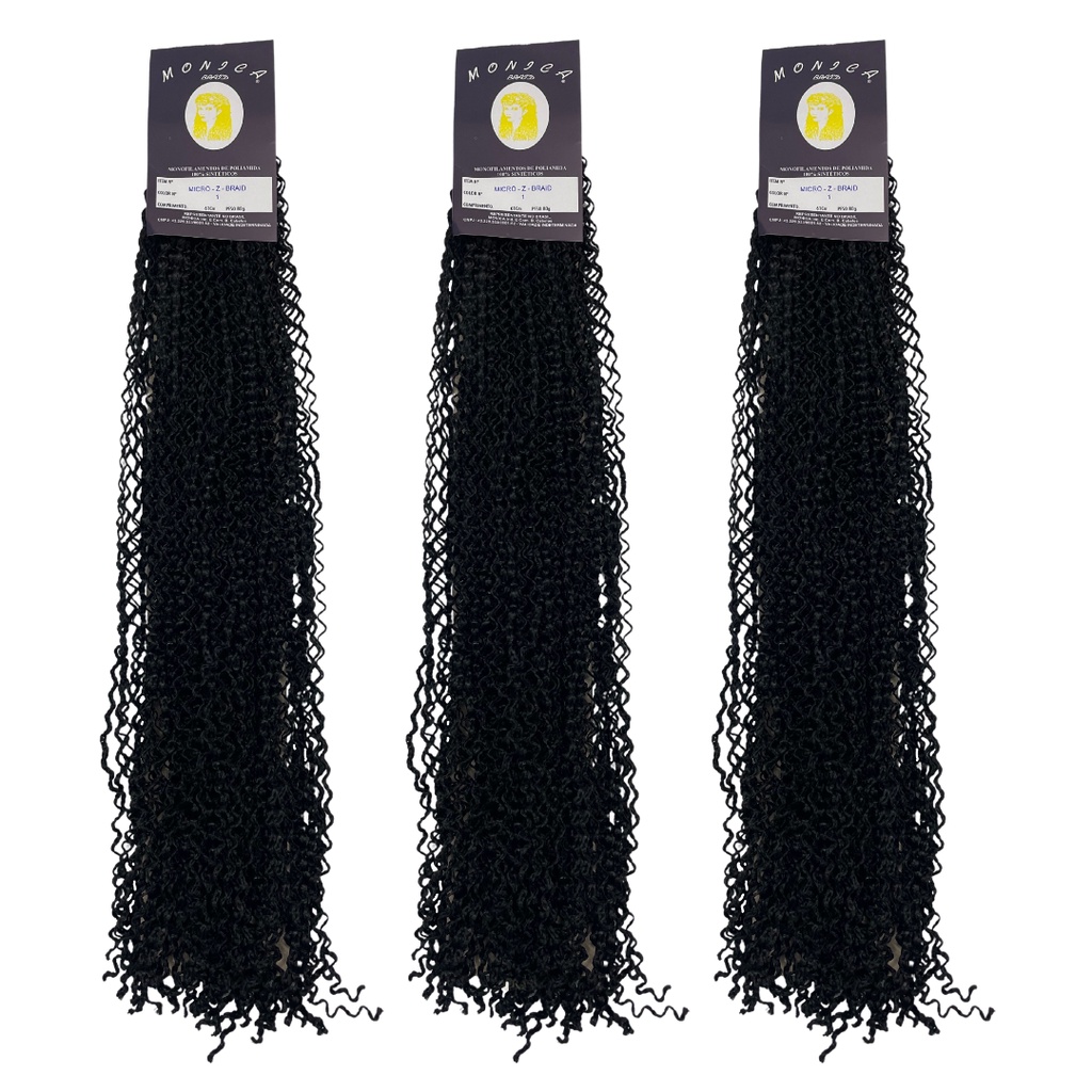 Cabelo Trançado Miojinho Canecalon Micro Zizi Lindas Tranças Monica ...