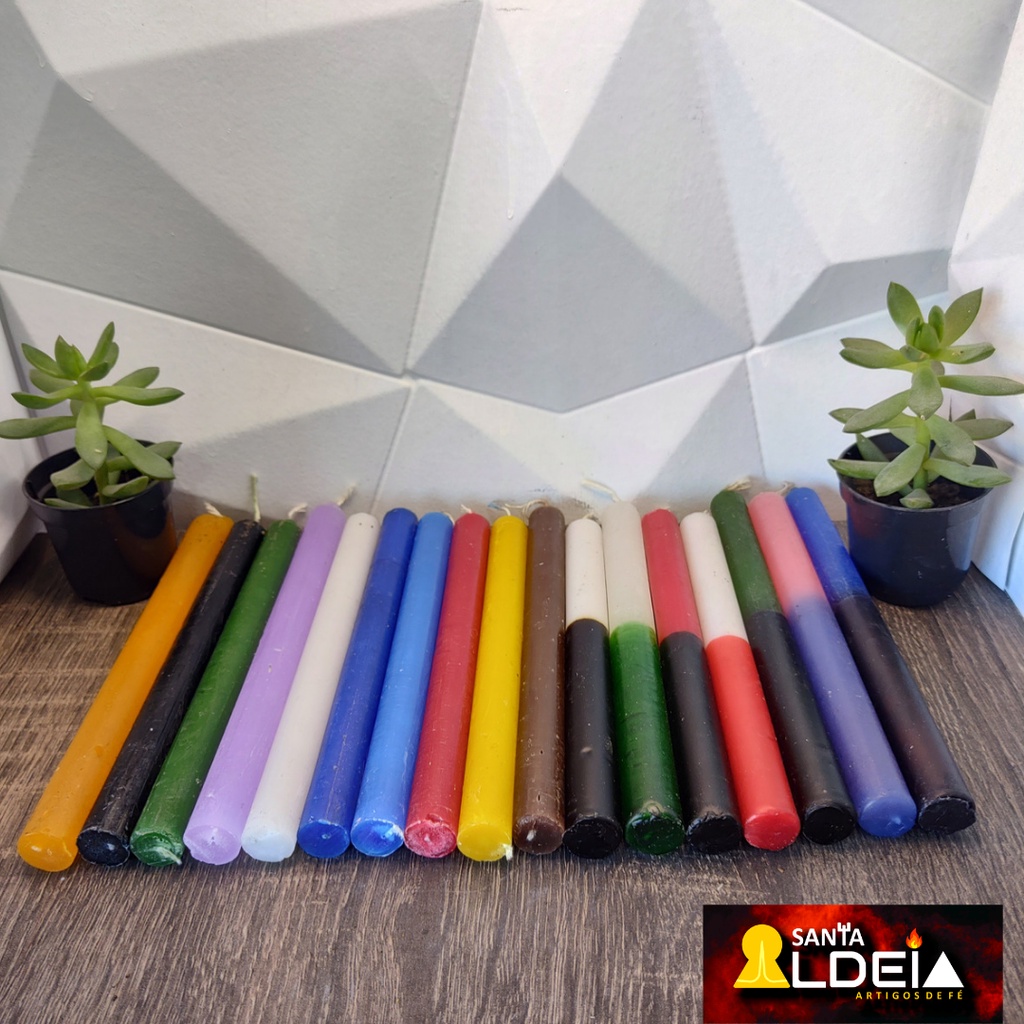 Kit 7 Velas Coloridas 250g Parafina Pura | Shopee Brasil