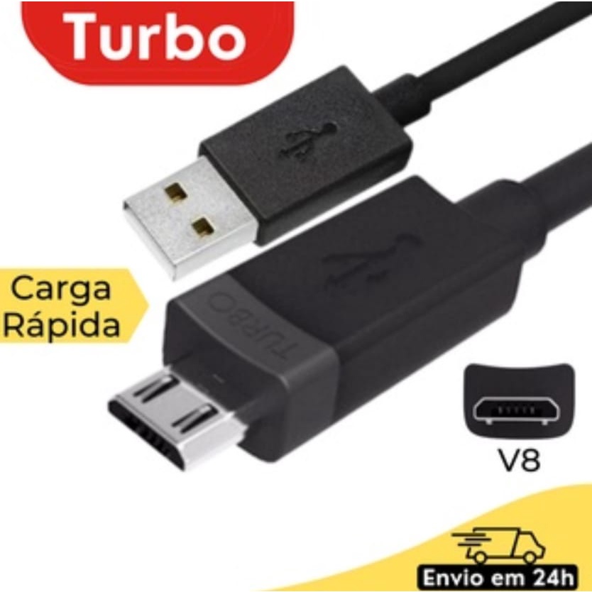 Cabo Usb V8 Turbo | Shopee Brasil