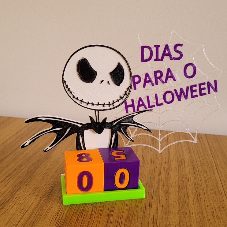 Jack skellington calendário 30 dias para o halloween | Shopee Brasil