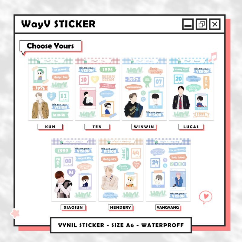 Kit De Figurinhas Wayv Individu | Shopee Brasil