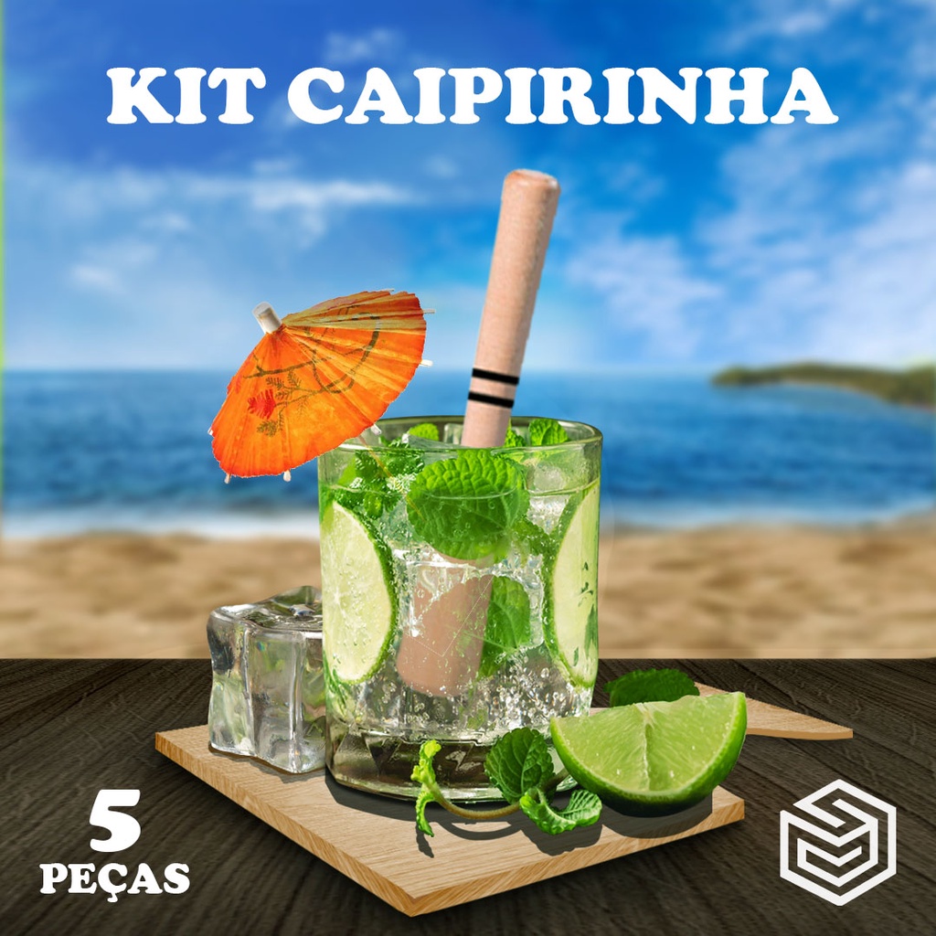 Kit Bar para Caipirinha Drinks Conjunto Bartender para Fazer Drinks ...