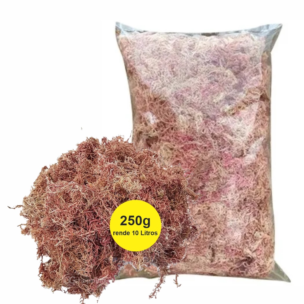 250g Musgo Esfagno Sphagnum Sfagno Rosa Seco Desidratado Para Orquideas ...