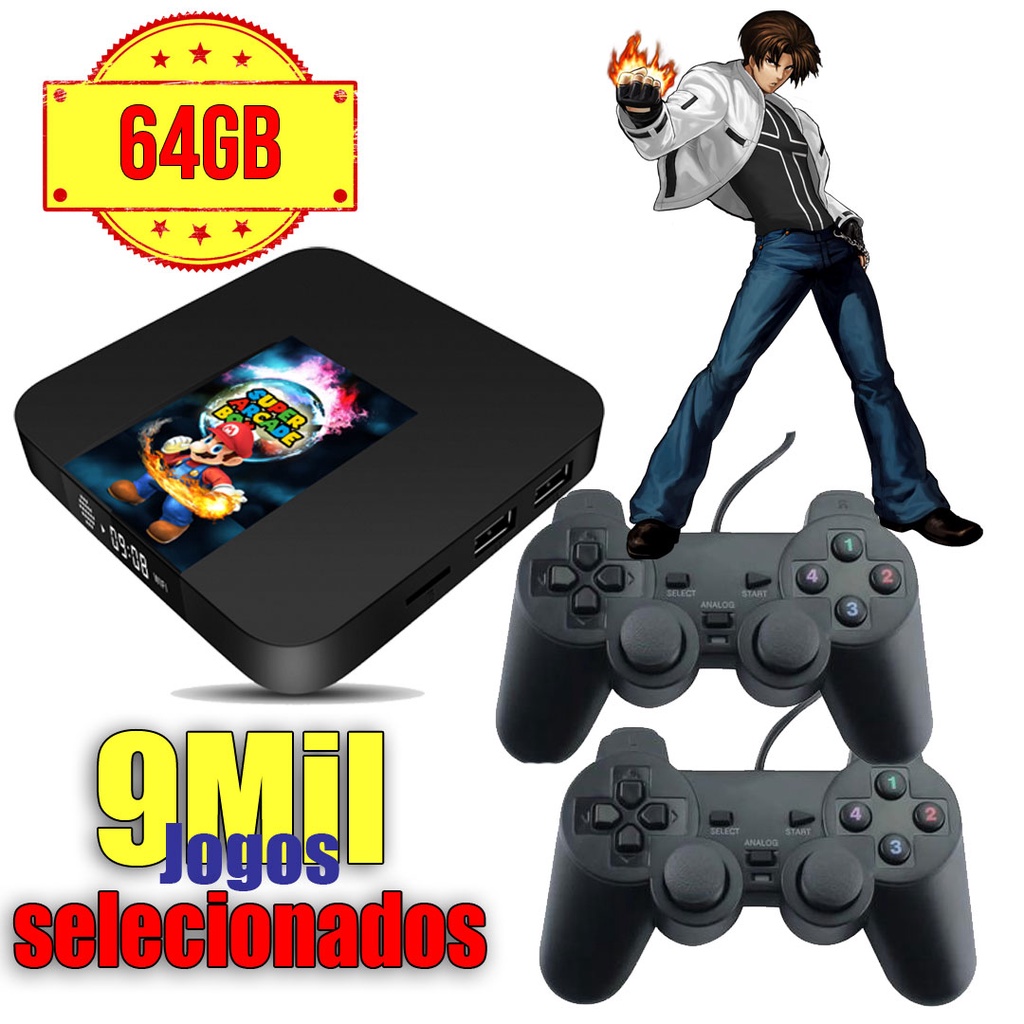 Video game Super Arcade box jogos retrô 64GB - Escorrega o Preço