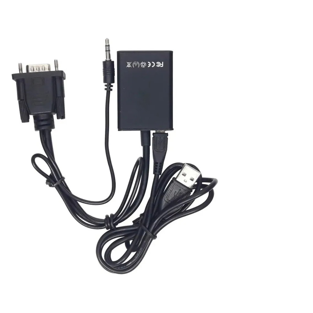 Cabo Adaptador Conversor In Vga (pc) E Usb Para Out Hdmi(tv) | Shopee ...