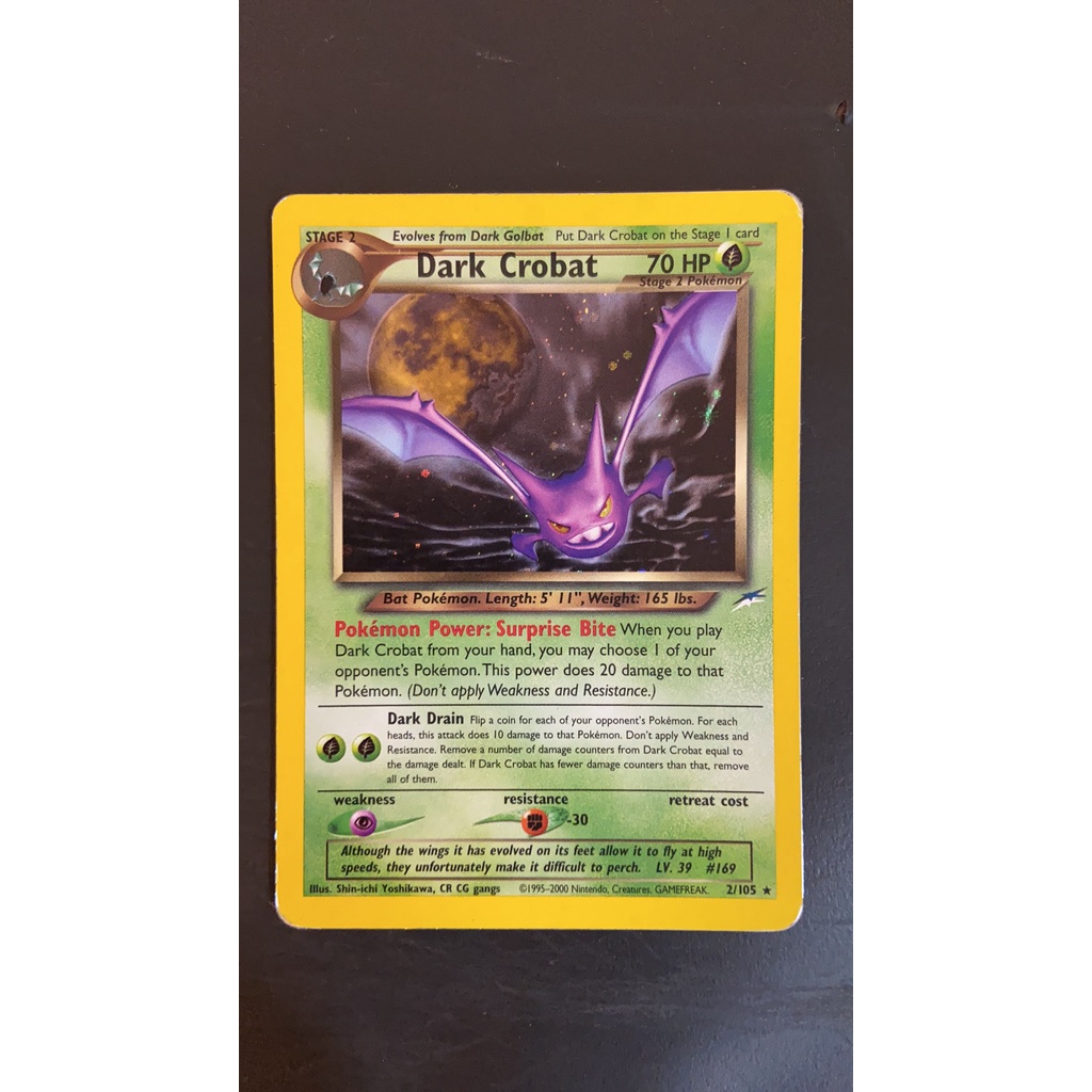 Card Pokémon TCG - Dark Crobat - Neo Destiny | Shopee Brasil