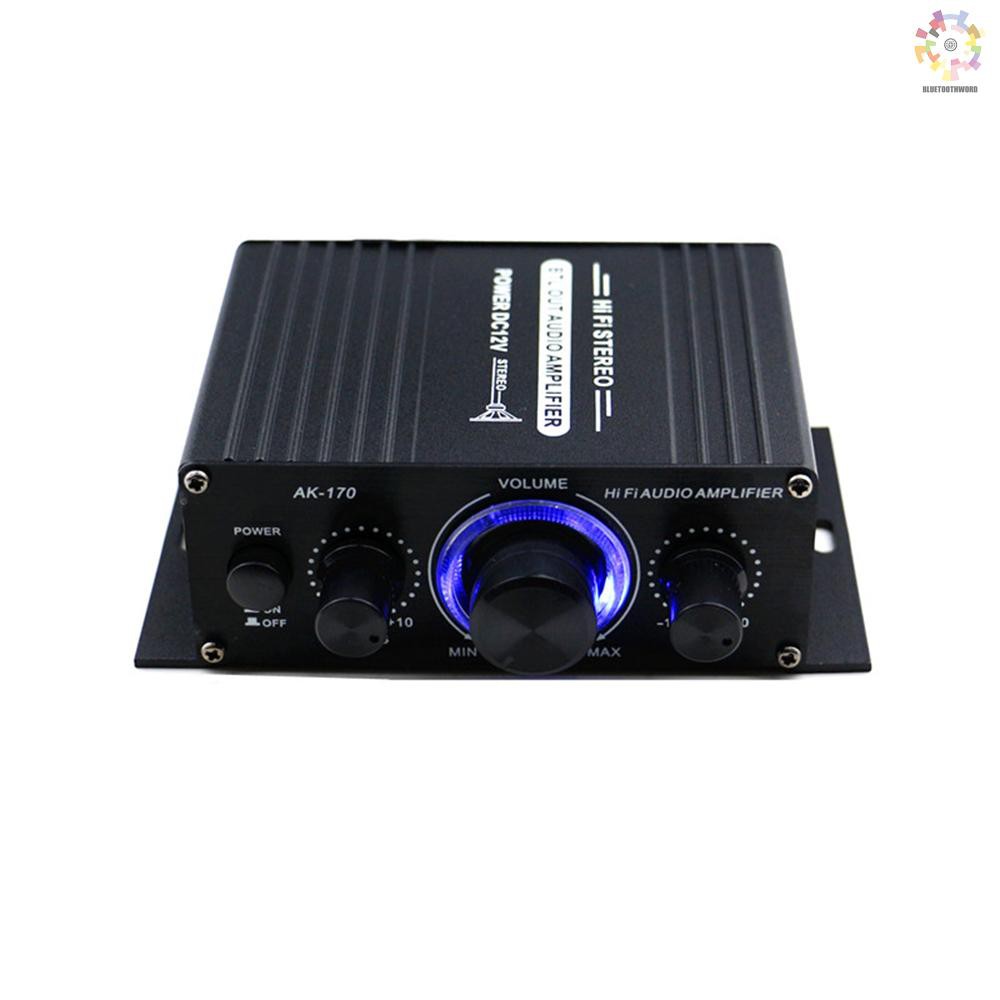 ᴥ ak170 12v mini audio power amplifier digital audio receiver amp dual ...