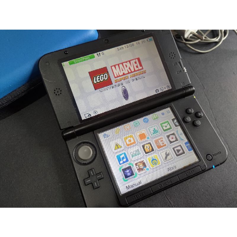 Nintendo 3ds XL Azul Metálico Original Kit com Jogo e case - Escorrega ...