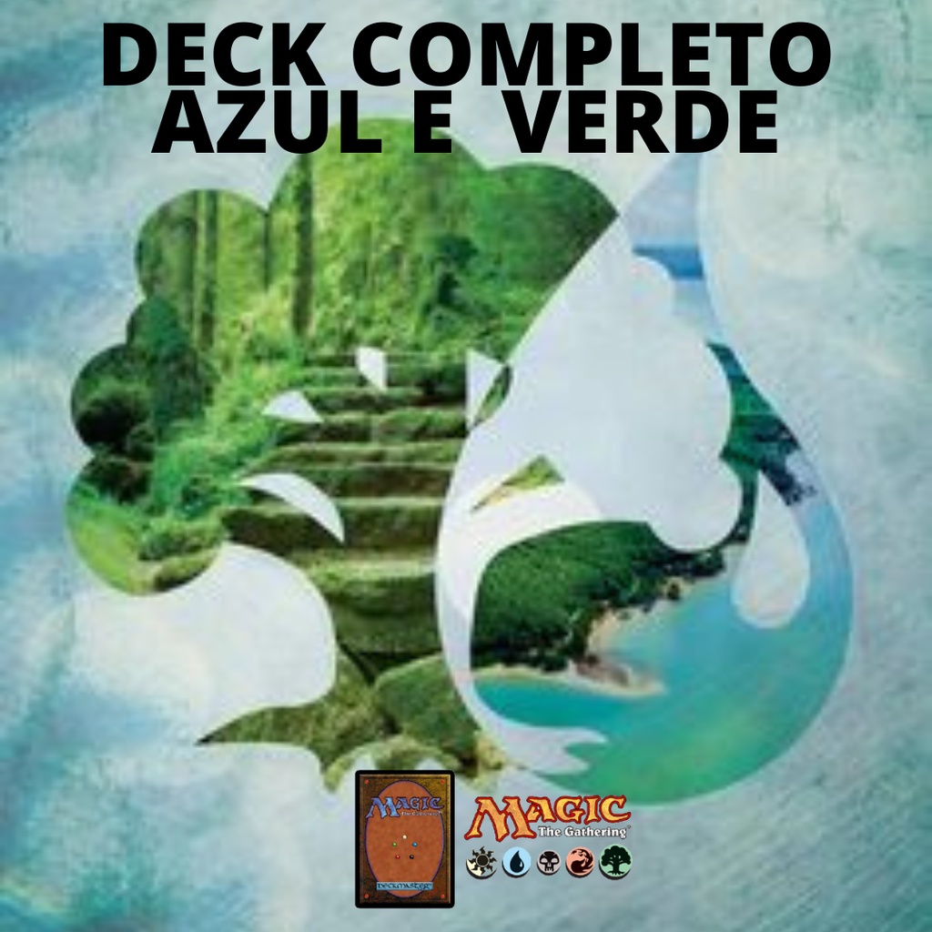 Deck Completo Magic - Azul e Verde | Shopee Brasil