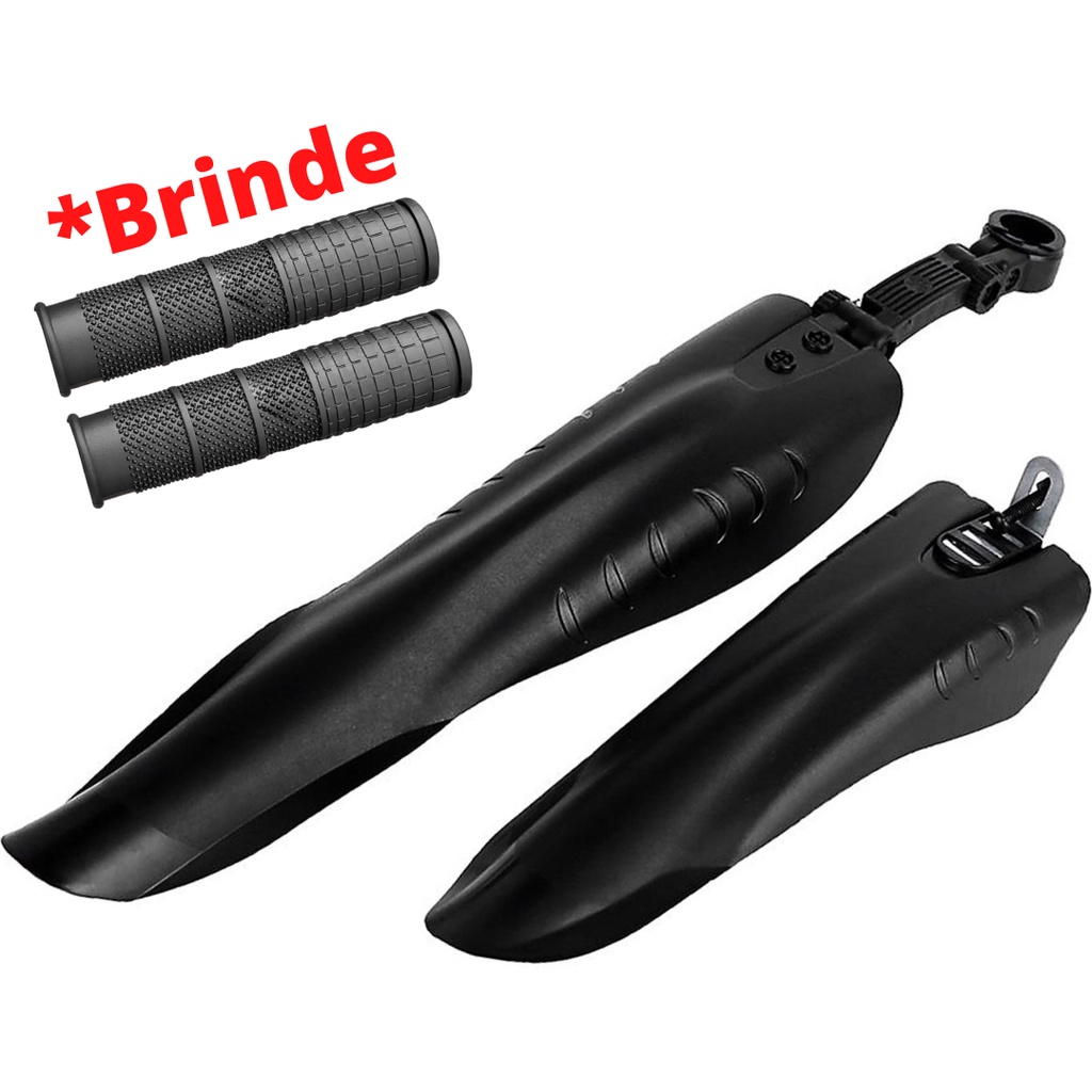 Paralama para Bicicleta Par de Para-lama 26-29 Dianteiro Traseiro Para Barro Bike + Manoplas ...