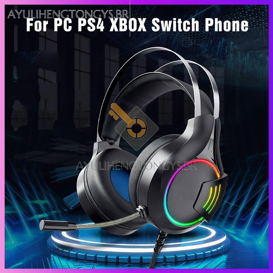 Novo Headset A1 Gaming RGB Desktop Computador Com Microfone | Shopee Brasil