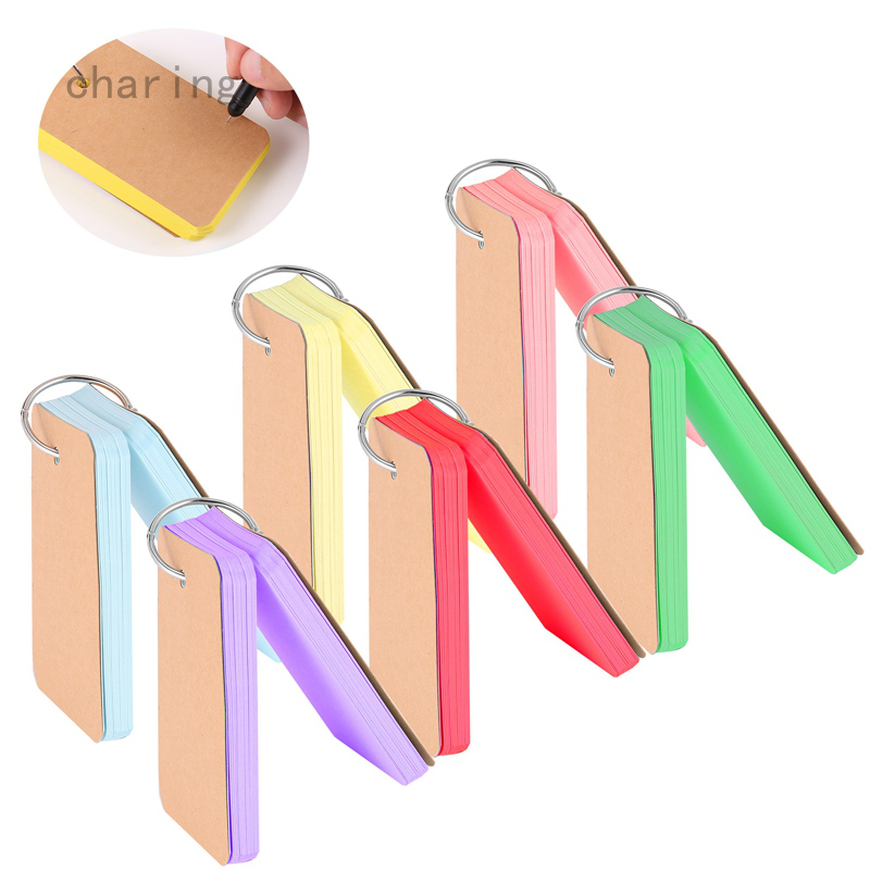6 Pack Flash Cards Study Note Cards with Ring, Paper Flash Cards Binder ...