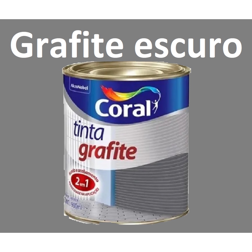 Tinta Grafite 900ml Fosco Fundo E Acabamento Coral | Shopee Brasil