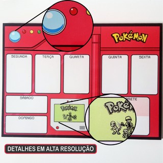 Planner Semanal Pokemon Pokeagenda Pikachu | Shopee Brasil