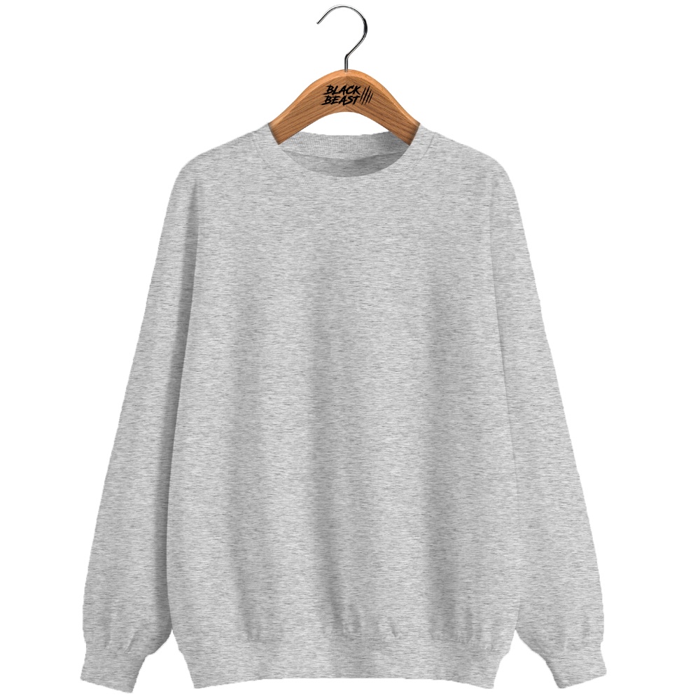 Blusão Moletom Gola Careca Liso Feminino e Masculino | Shopee Brasil