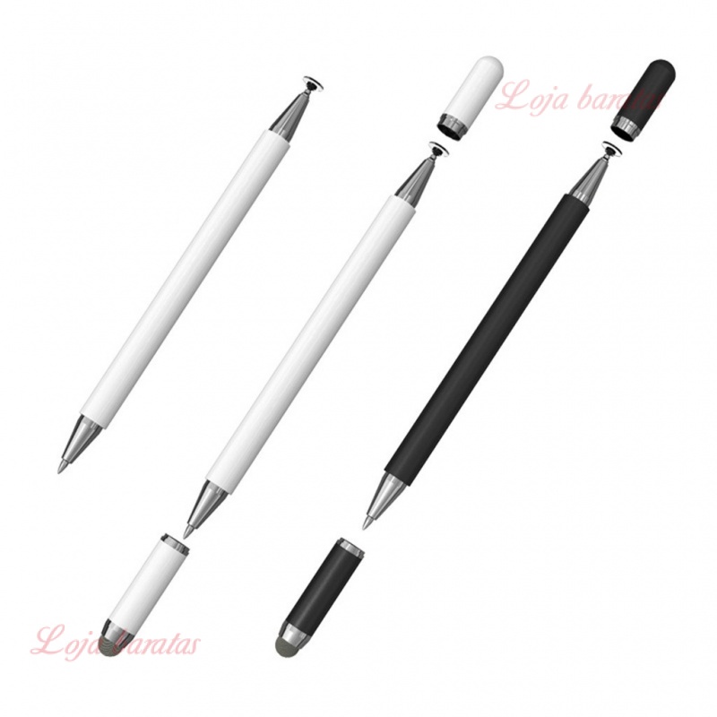 Caneta Stylus pen Telas Celular / Tablet 3 Em 1 Touch ponta Fina Tablet ...