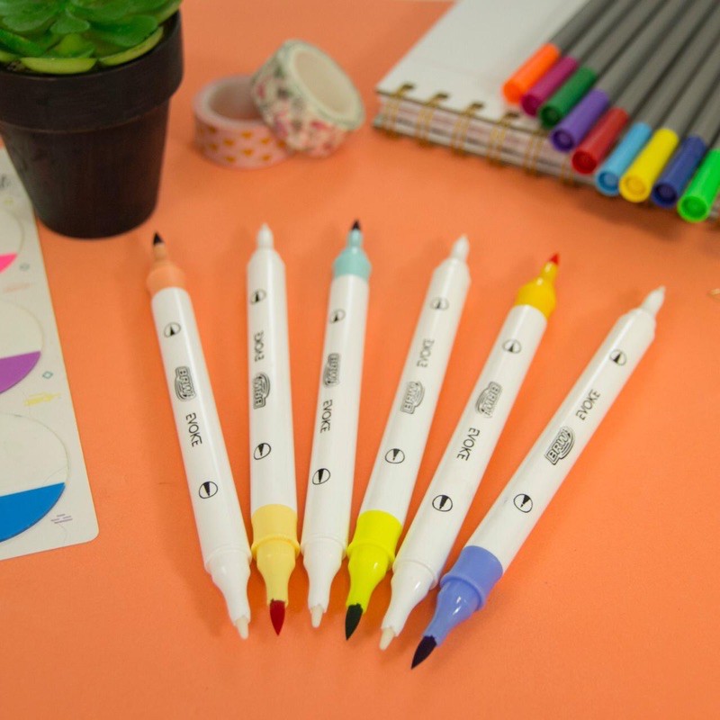 Marcador Evoke Dual Magic BRW 6 Cores | Shopee Brasil