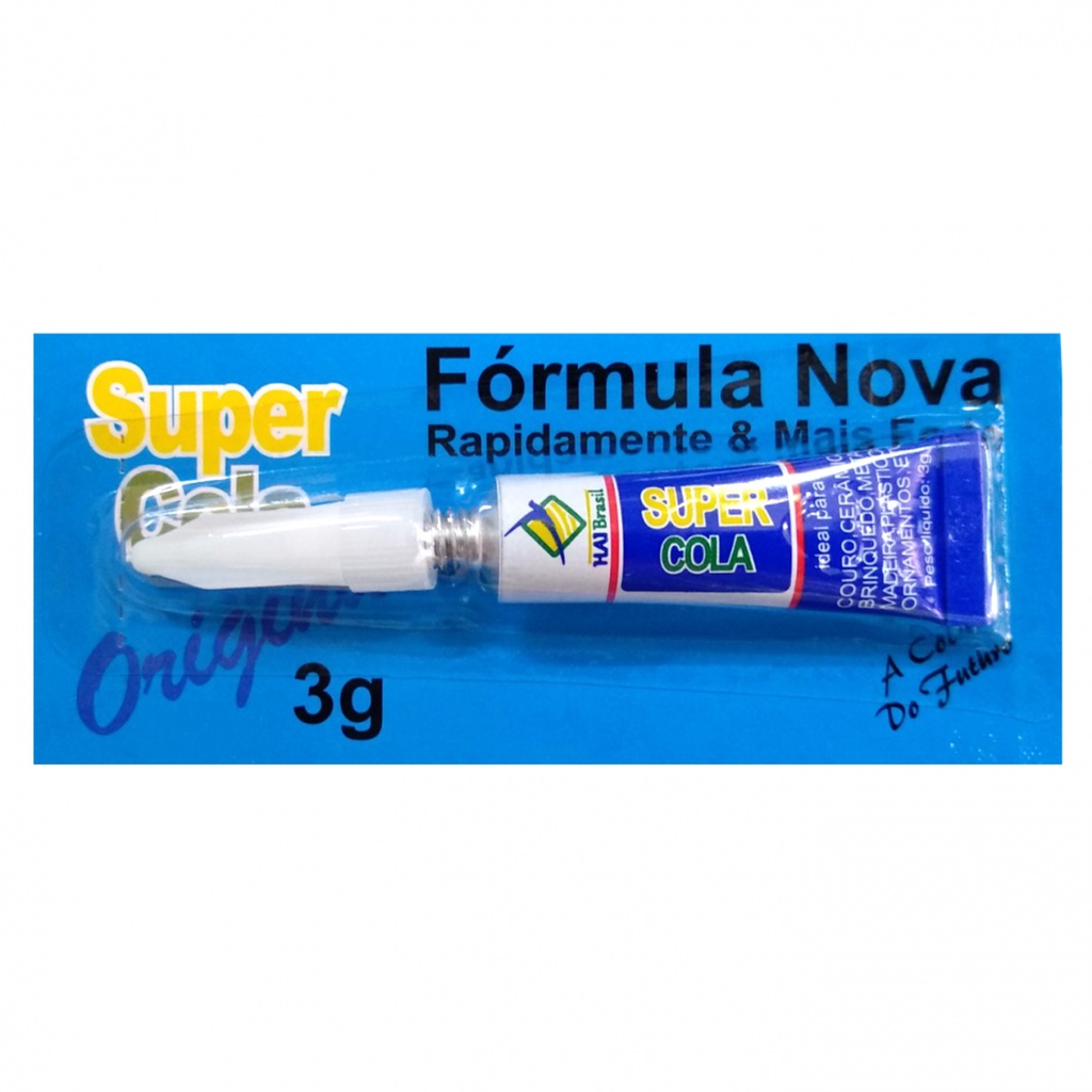 Cola Instantanea Super Cola Couro Plástico Madeira Metal 3g | Shopee Brasil