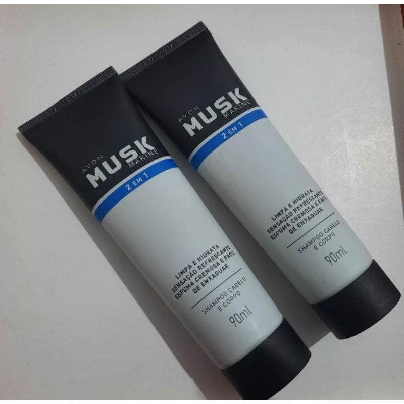 Shampoo para cabelo e Corpo Musk Marine 90ml - Unidade | Shopee Brasil