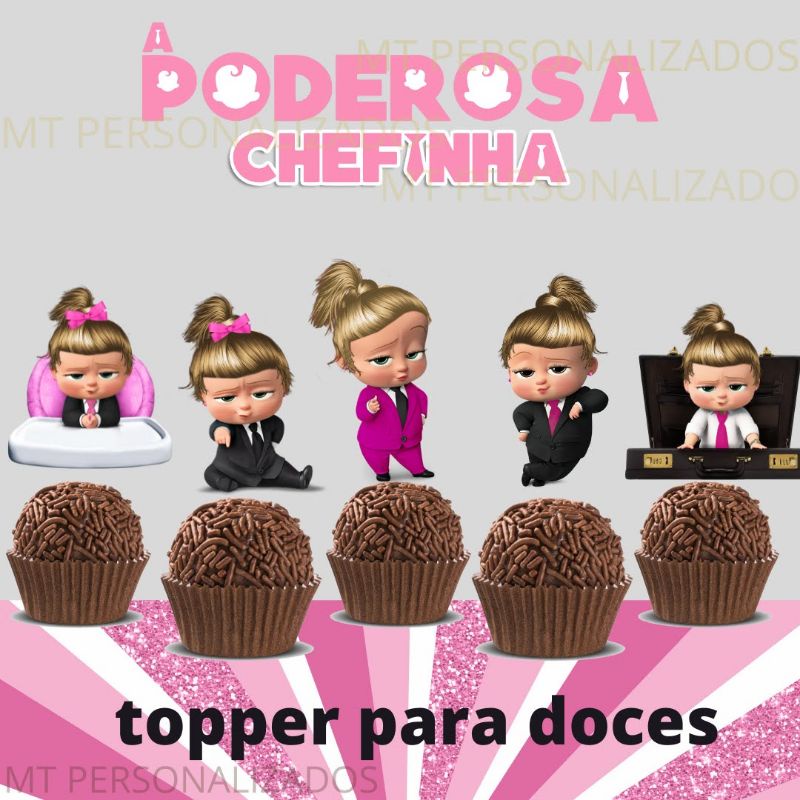 Topper de Doce Poderosa Chefinha 60uni Festa 2022 | Shopee Brasil